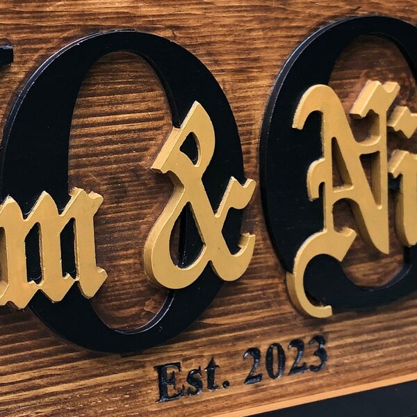 Stacked Text Signs - Etsy