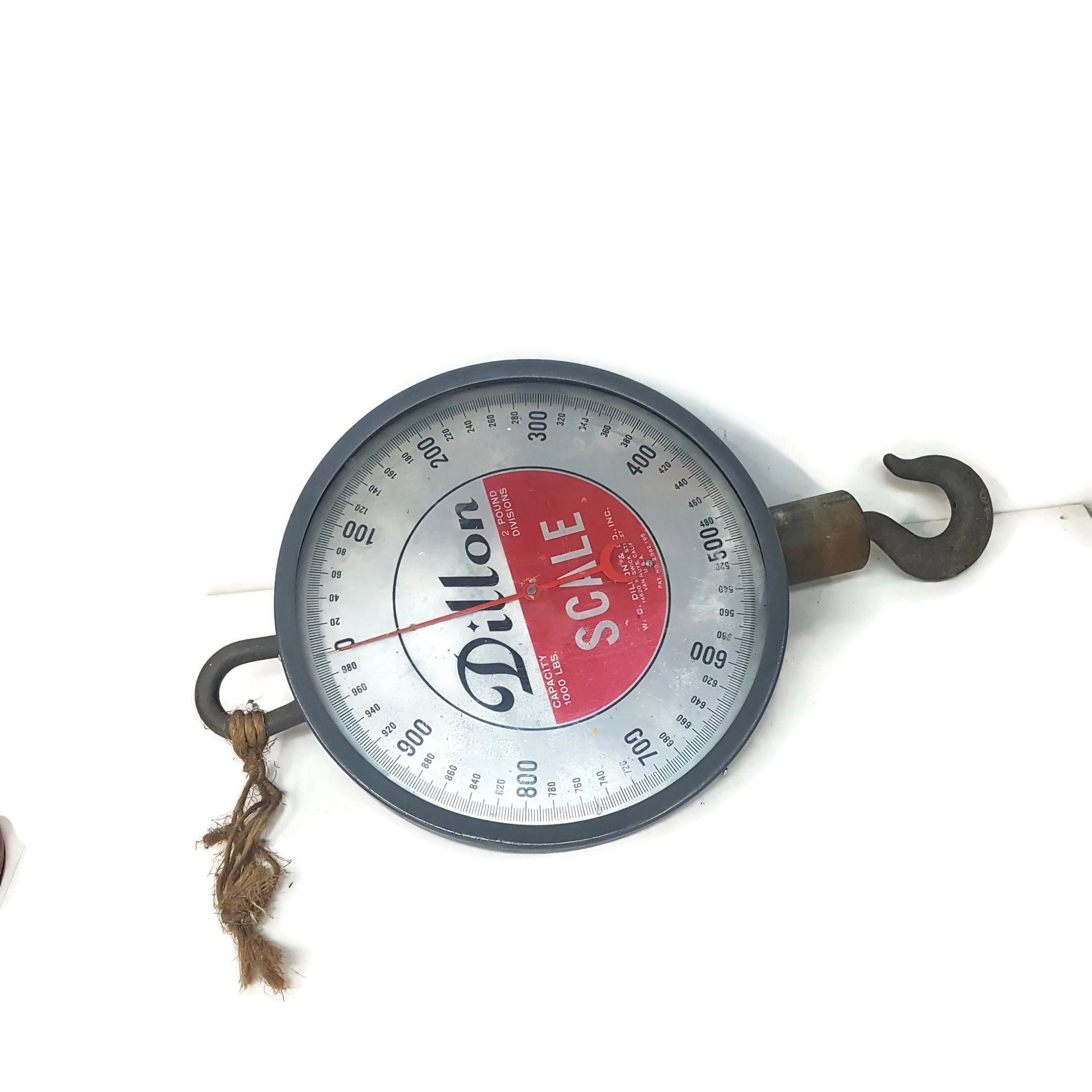 HUGE SCALE 1000 Lb Dillion Industrial Crane Scale Vintage Factory Decor ...