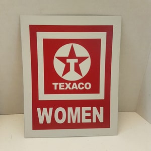 TEXACO Mens and Womens Metal Bathroom Restroom Toilet Sign - Etsy