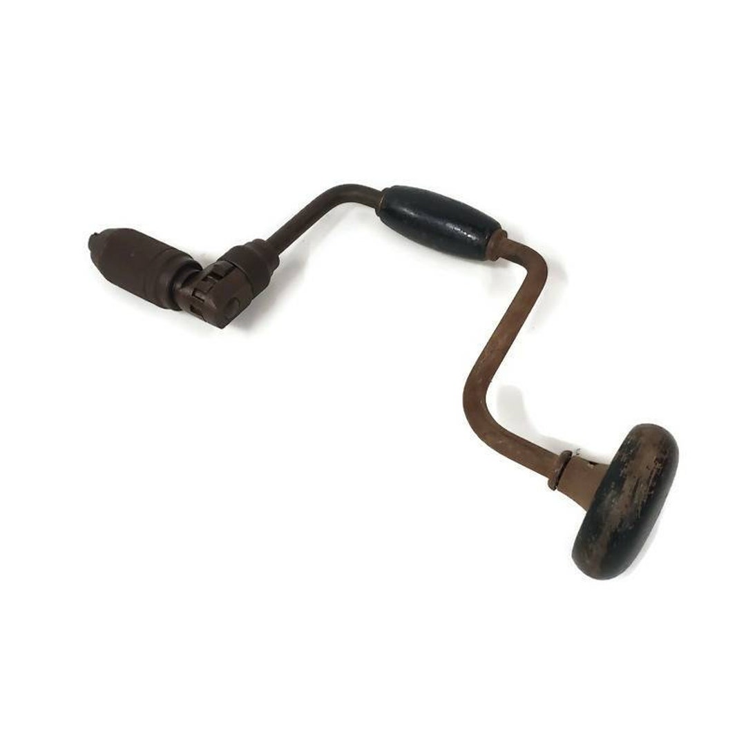 Bit Brace Drill Stanley Vintage Hand Crank Wooden Carpentry Hand Tools ...