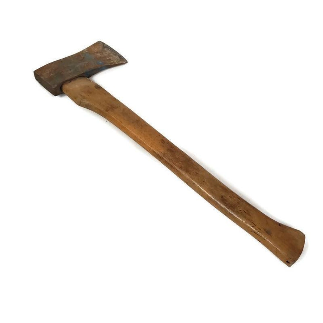 Woodcutting Axe Steel Head Wooden Handle - Etsy