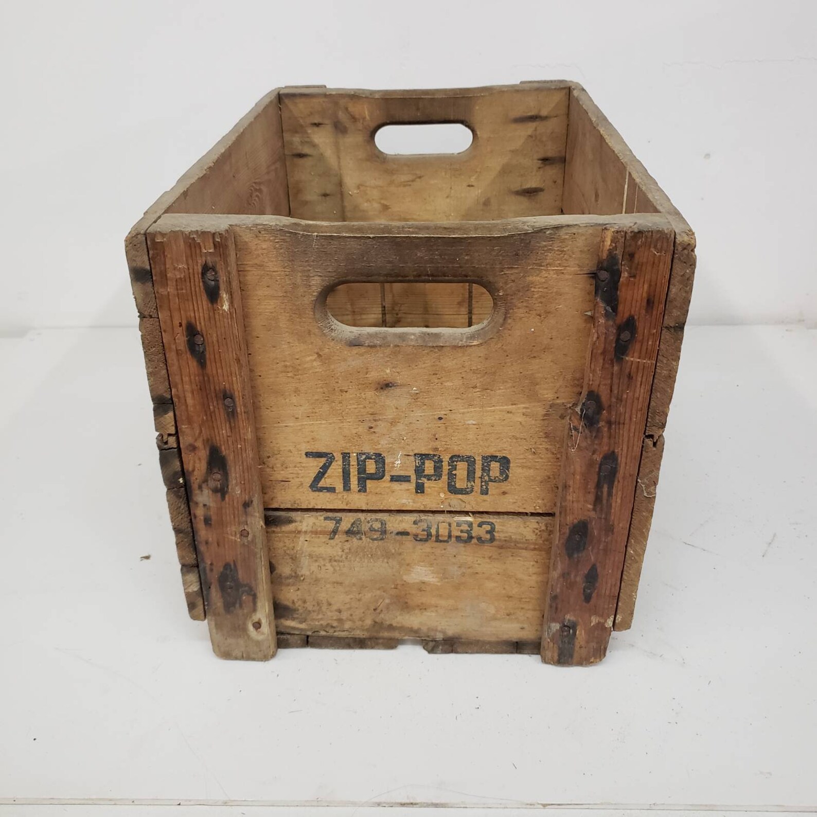Zip-pop crate vintage wooden soda delivery box | Etsy