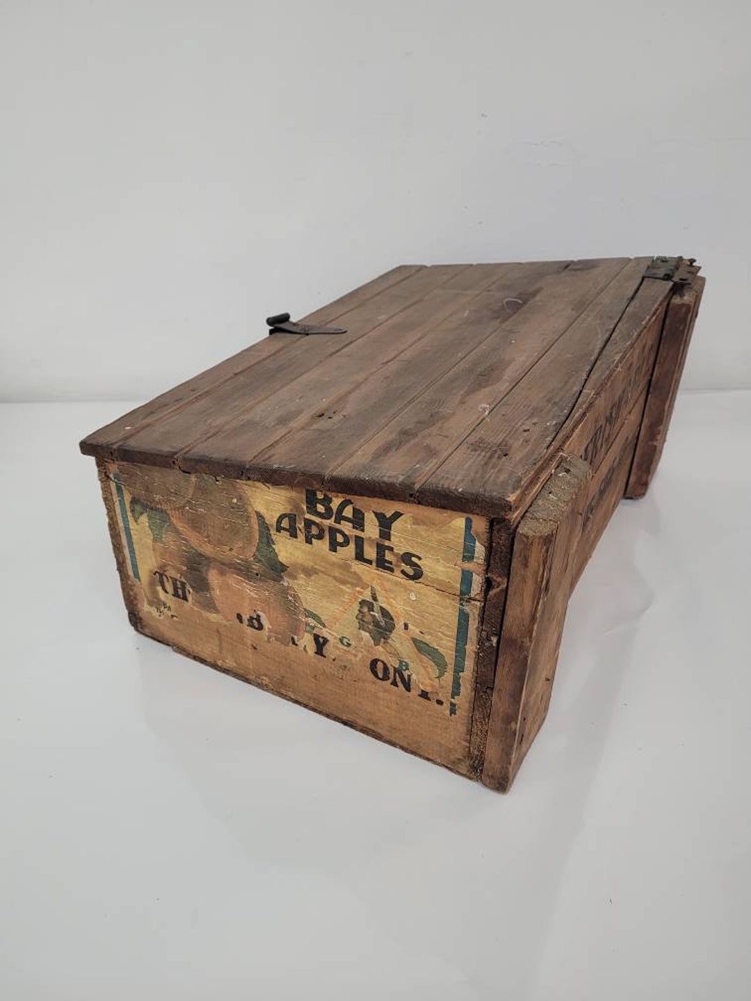 Wooden Storage Box With Angled Lid - Etsy