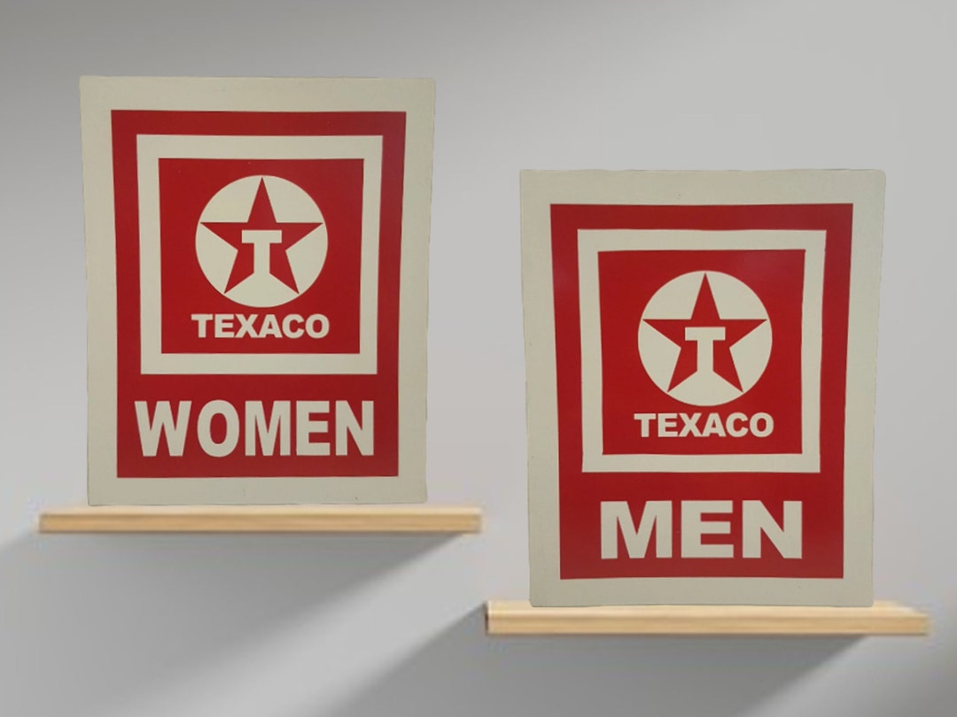 TEXACO Mens and Womens Metal Bathroom Restroom Toilet Sign - Etsy
