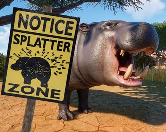 Hippopotamus Sign - Etsy