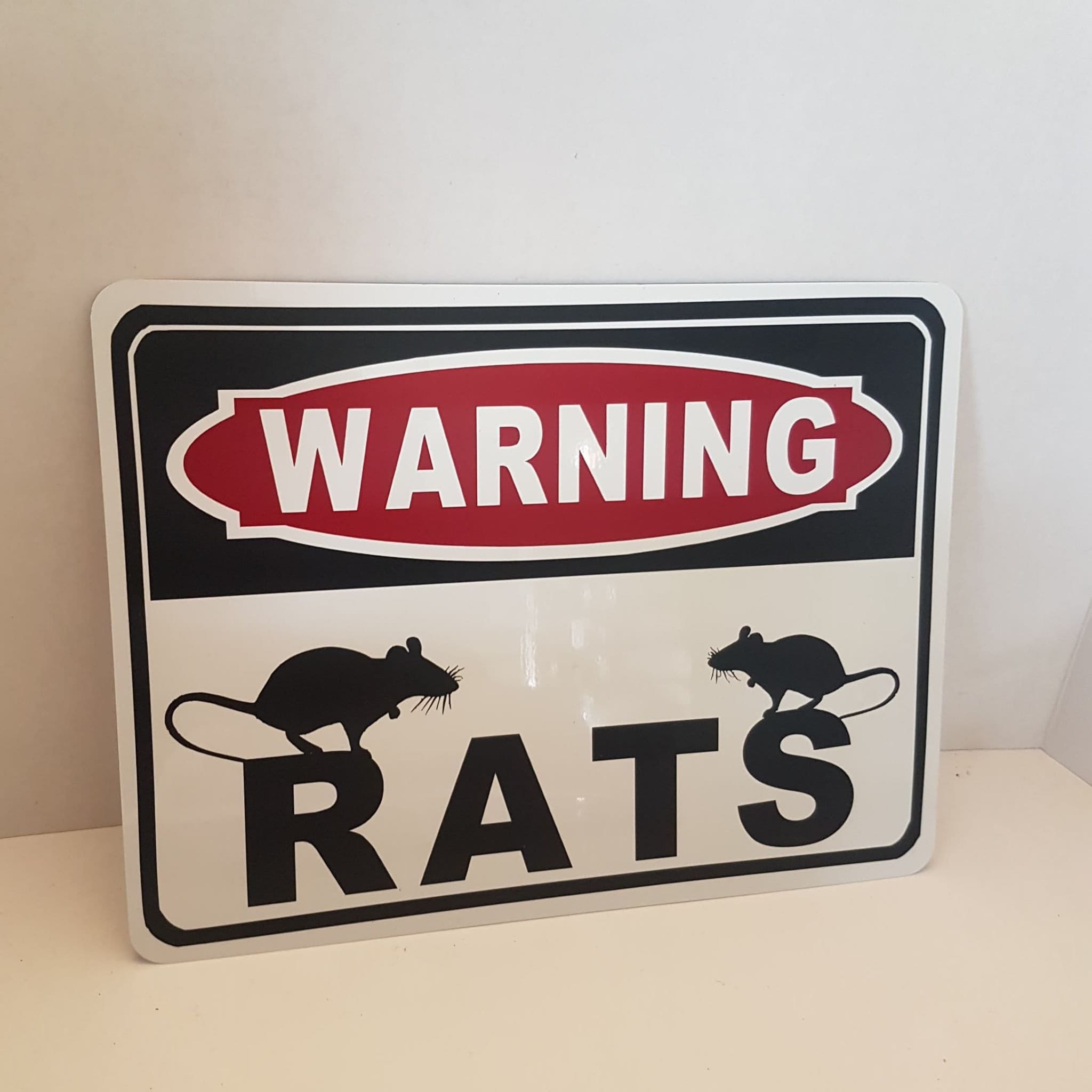 WARNING RATS sign | Etsy