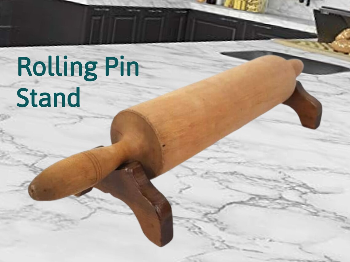 Rolling Pin Holder Kitchen Utensils Display Rack Farmhouse - Etsy