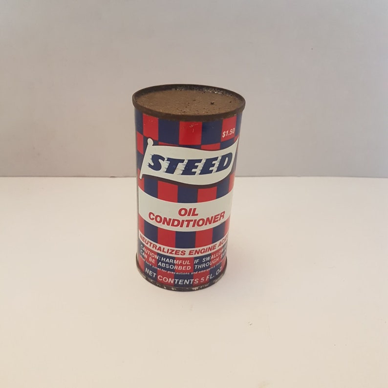 Antique STEED Oil Conditioner Tin Can - Etsy