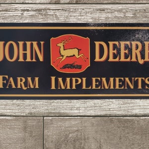 John Deere Farm Implements Sign Farm Decor Antique Tractor Sign - Etsy
