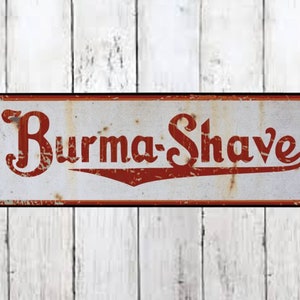 Burma Shave Barber Sign Vintage Advertizing Shaving Sign - Etsy