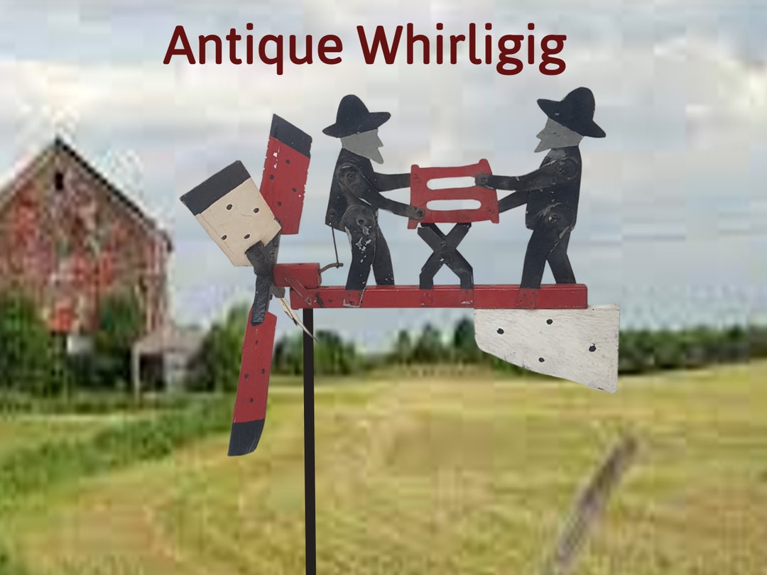 Folk Art Whirligig Wind Jigger Amish Sawyers - Etsy