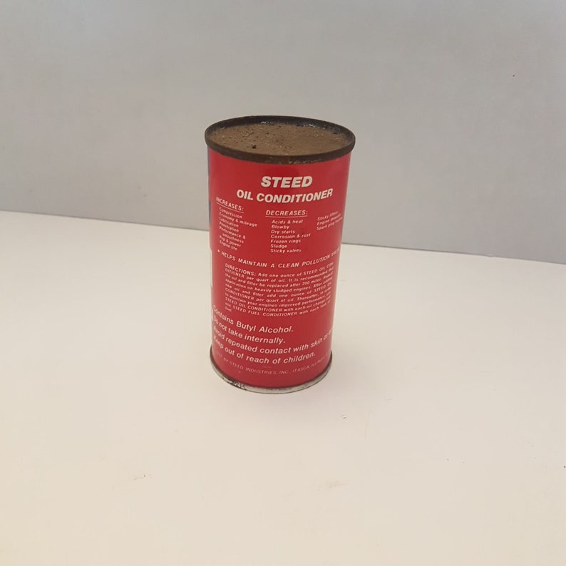 Antique STEED Oil Conditioner Tin Can - Etsy