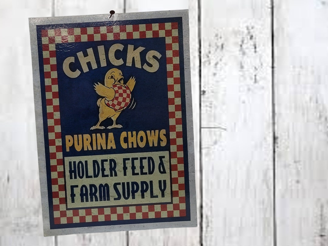Purina Chows Sign Holder Feed & Farm Supply Sign - Etsy