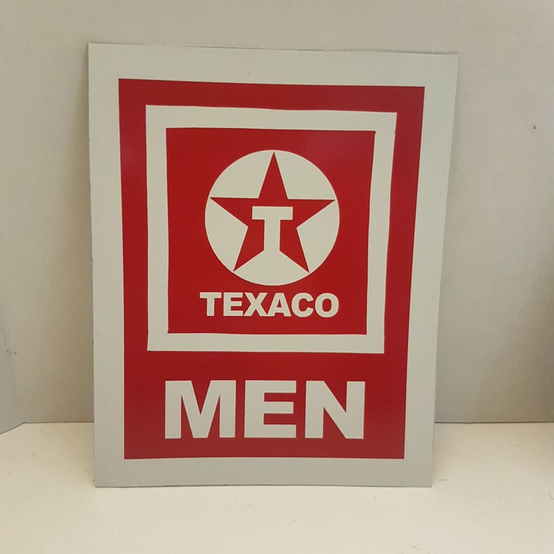 TEXACO Mens and Womens Metal Bathroom Restroom Toilet Sign - Etsy
