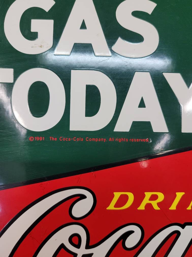 Enameled Coca-cola Gas Sign - Etsy