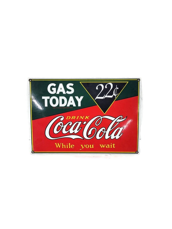 Enameled Coca-cola Gas Sign | Etsy