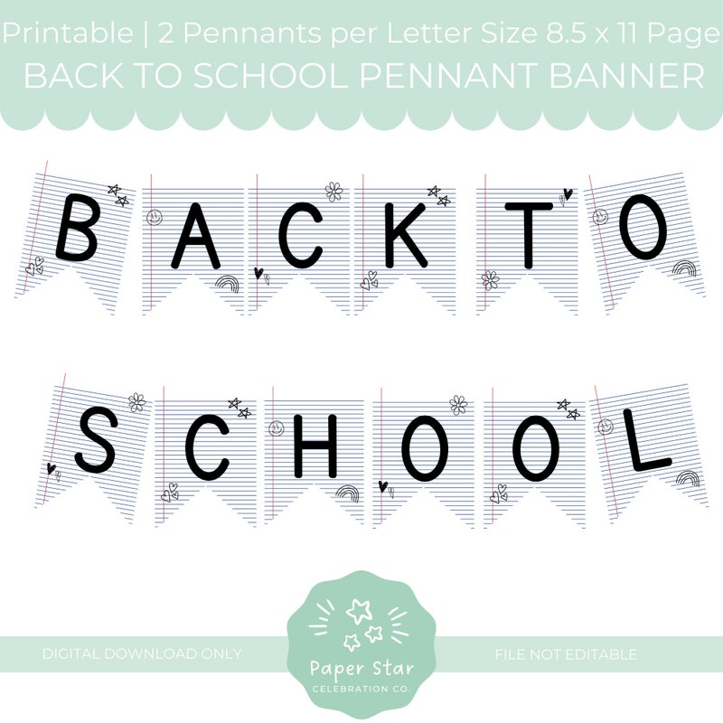 School Banner - Etsy