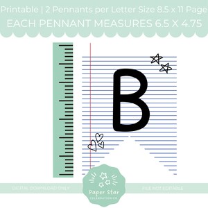 Back to School Banner: Notebook Paper Pennants (digital Download PDF ...