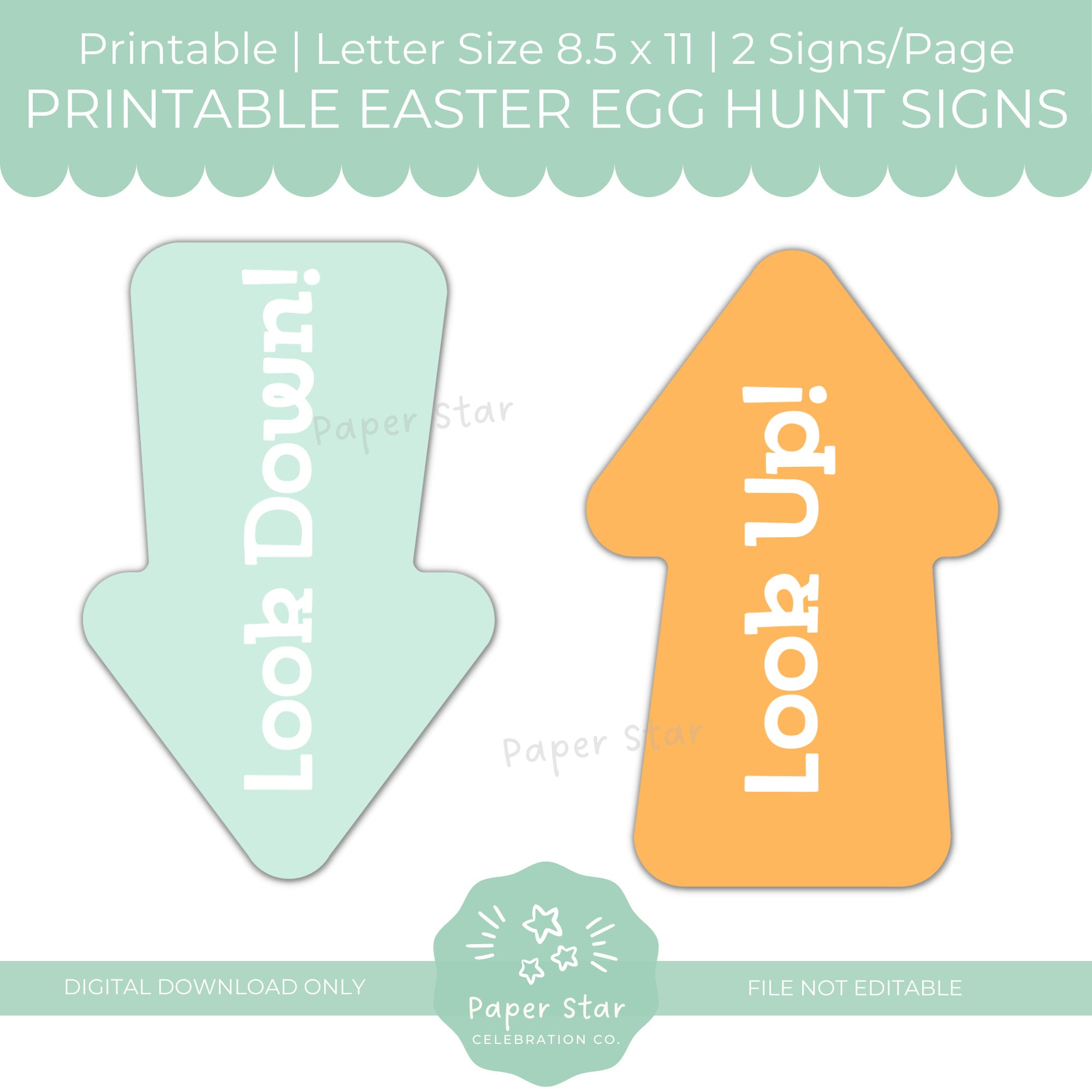 Printable Easter Egg Hunt Signs | Printable Easter Sign Kit | Easter ...