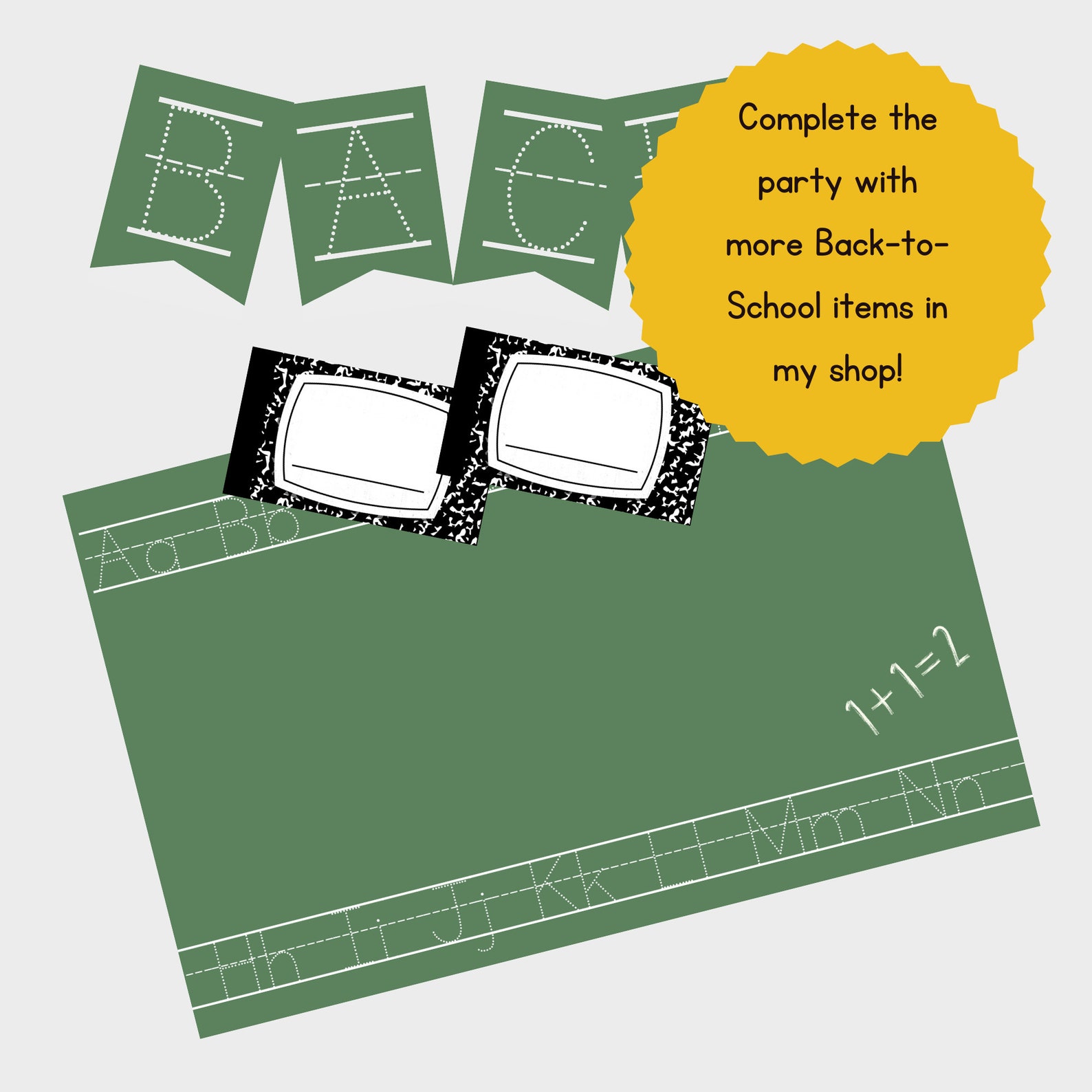 Printable Back to School Notebook Paper Placemat Back to - Etsy