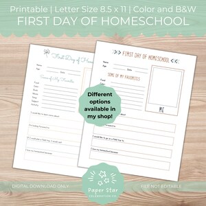 Homeschool Interview Printable: First Day Questionnaire (digital ...