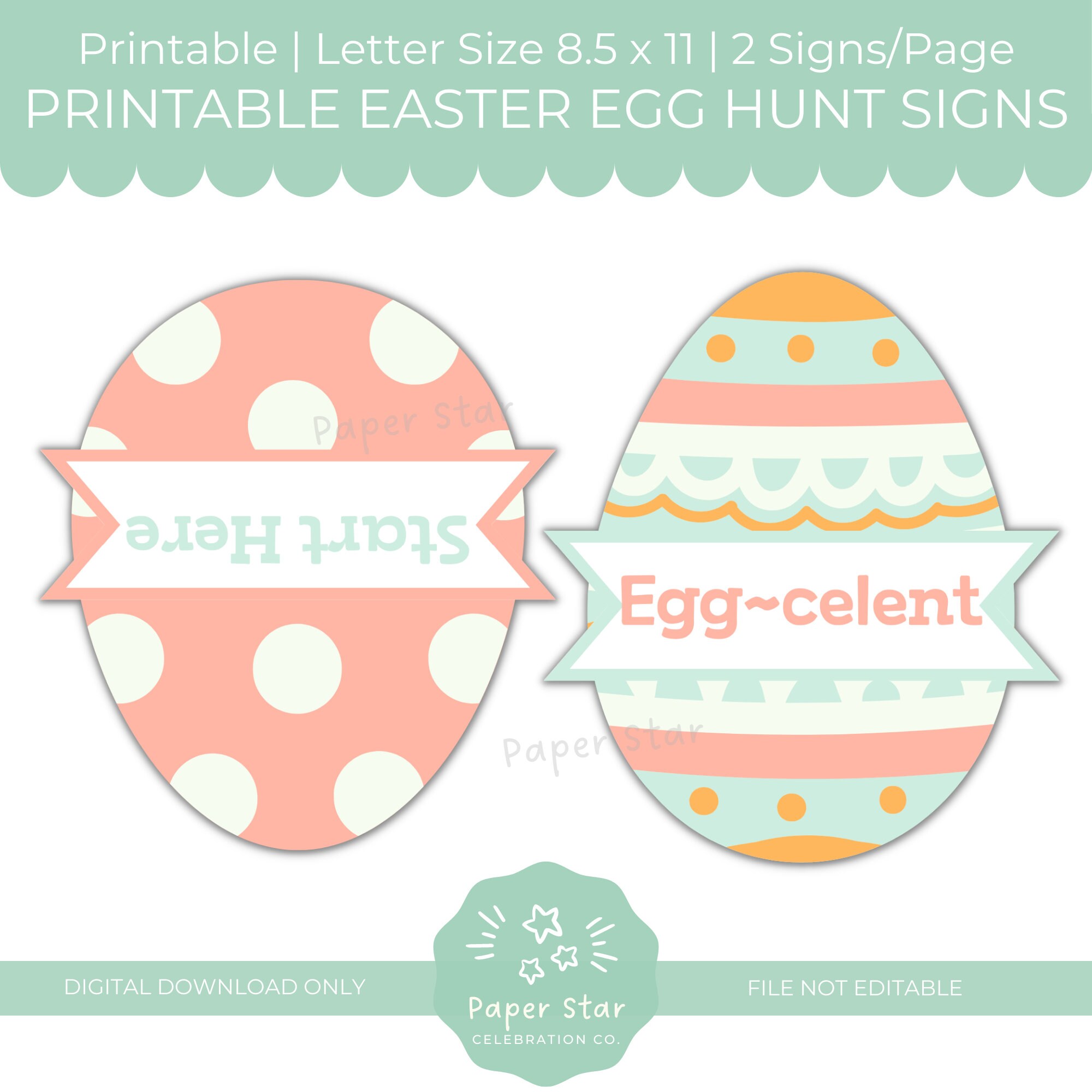 Printable Easter Egg Hunt Yard Signs Kit (digital Download PDF) - Etsy