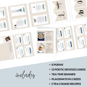 Poetry Tea Party Printable Bundle: Poems, Recipes, Decor (digital ...