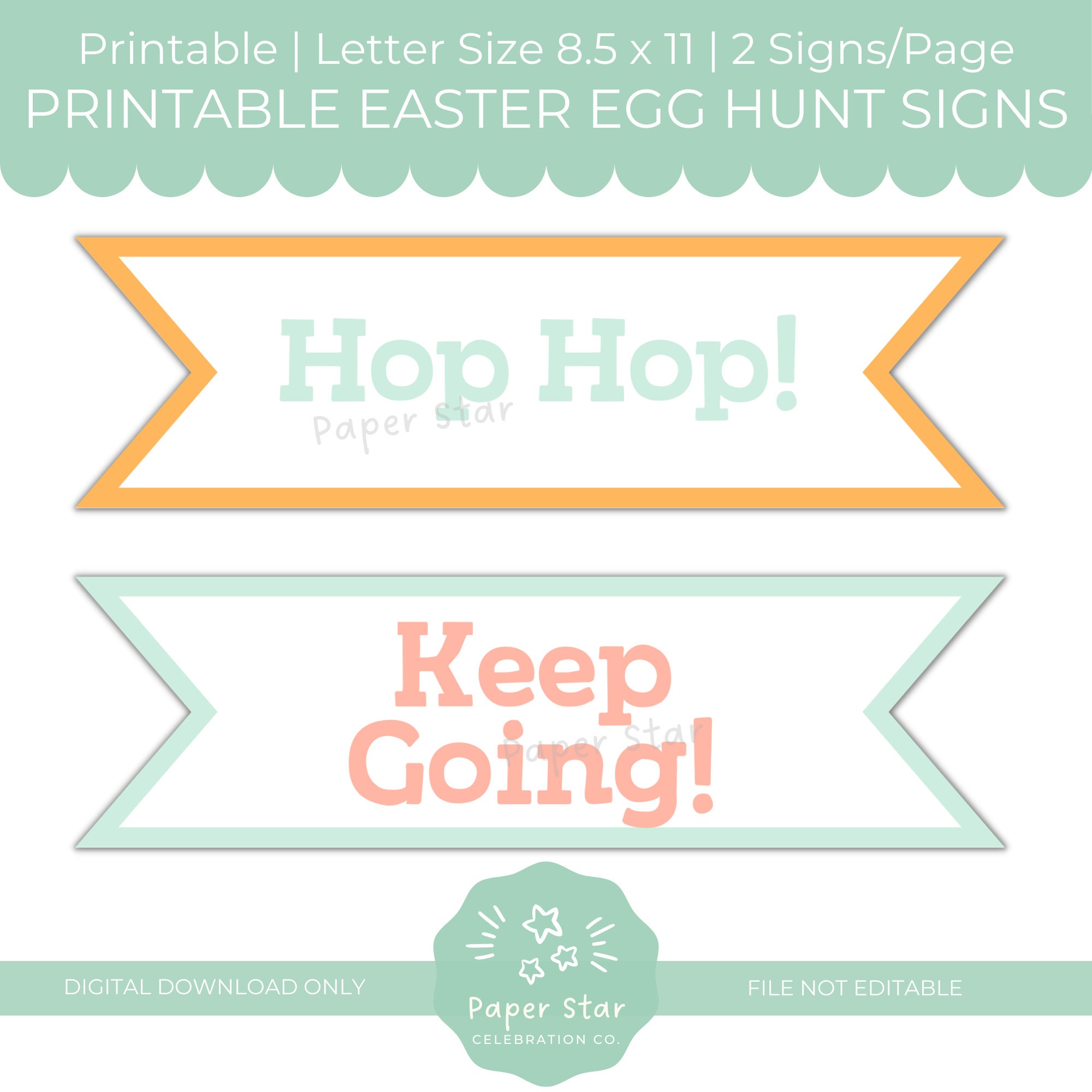 Printable Easter Egg Hunt Signs | Printable Easter Sign Kit | Easter ...