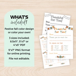 Easy Printable Check Box Gratitude Cards for Kids | Cute Notecards for ...