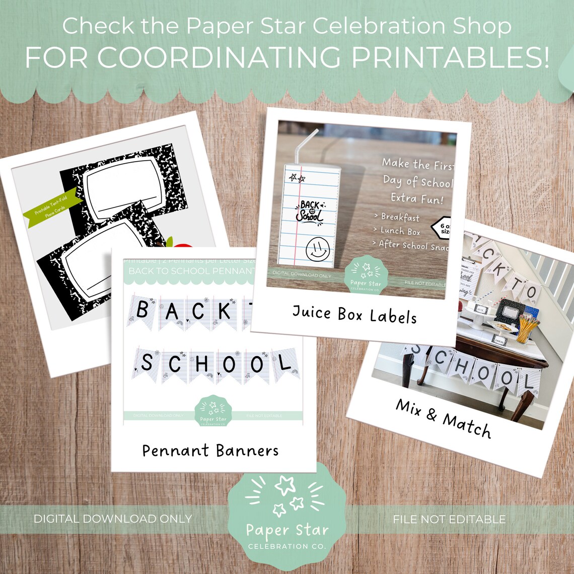 Printable Back to School Notebook Paper Placemat, Back to School ...