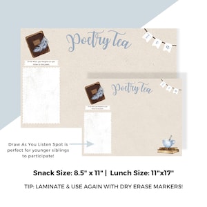 Poetry Tea Party Printable Bundle: Poems, Recipes, Decor (digital ...
