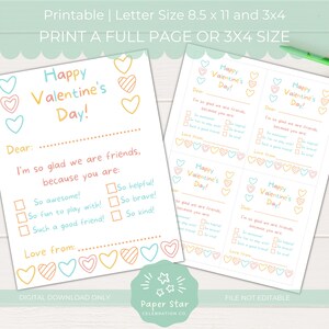 Easy Printable Fill-in Valentines and Stickers for Kids | Cute ...