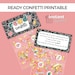 Back to School Ready Confetti Kit: Printable Bag Toppers (digital ...