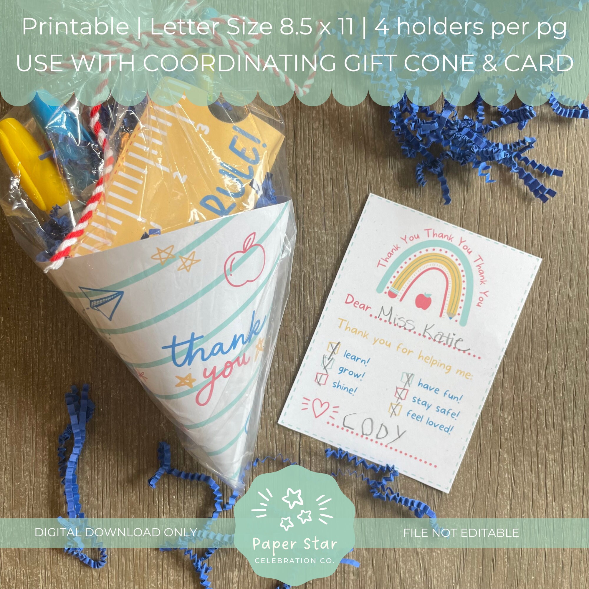 Printable Teacher Appreciation Gift Card Holder You Rule Printable ...