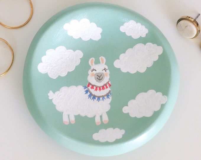 Llama Ring Holder Llama Decor Cute Llama Gift Llama on Cloud Nine Llama ...