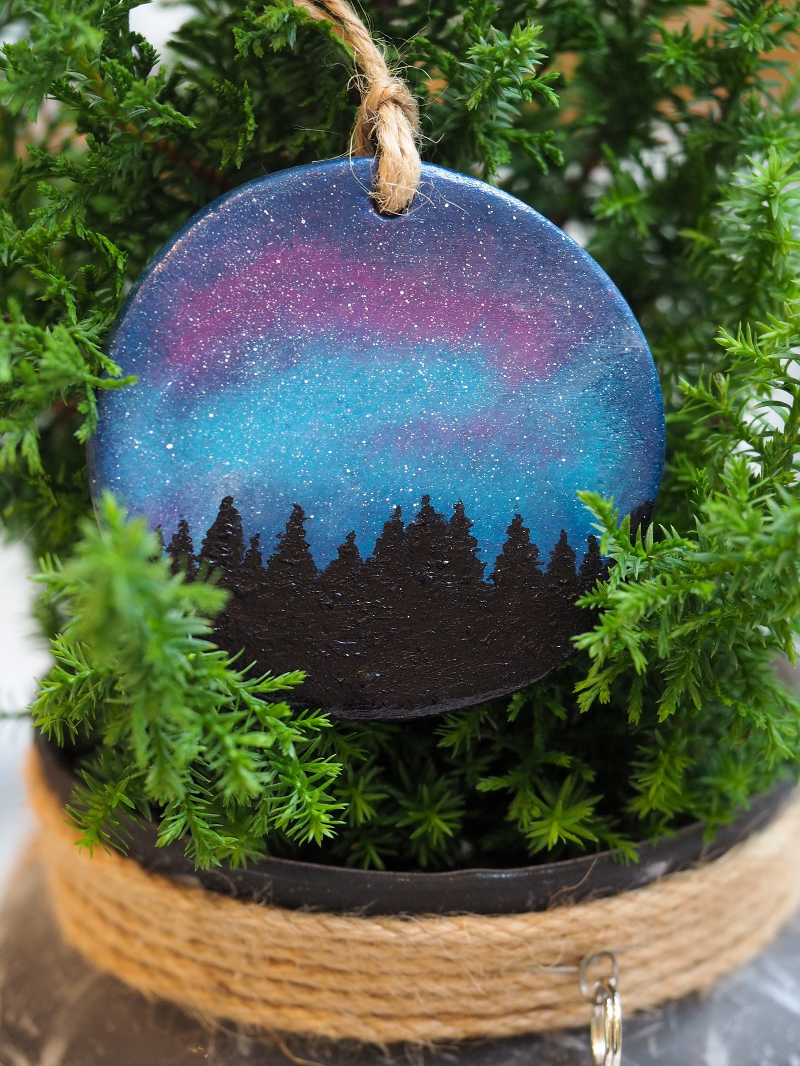 Northern Lights Art Nordic Christmas Ornament Northern - Etsy