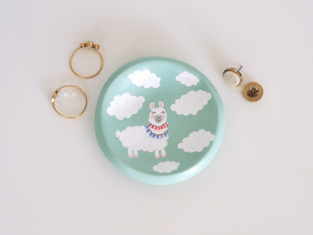 Llama Ring Holder - Llama Decor - Cute Llama Gift - Llama on Cloud Nine ...