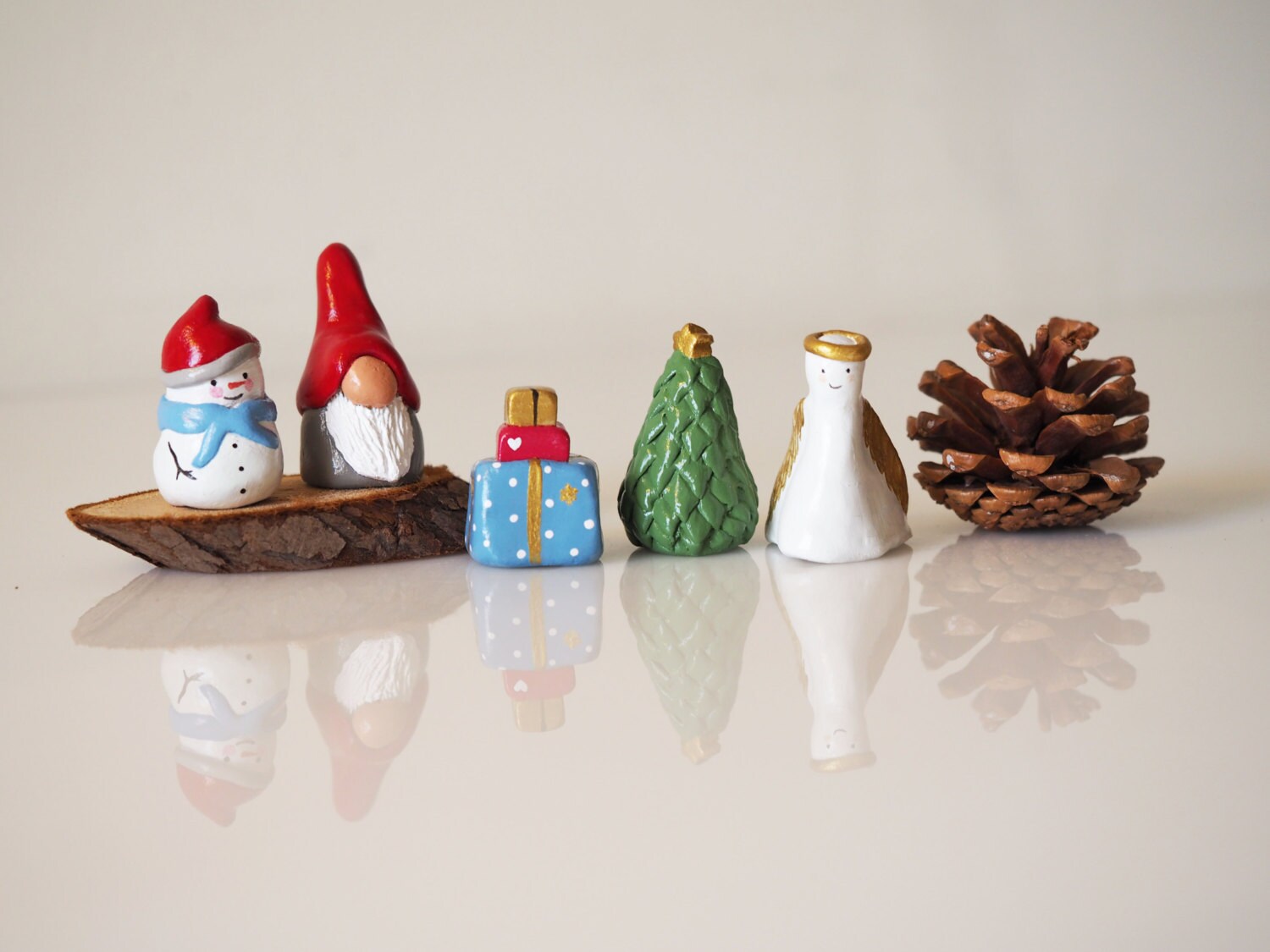 Christmas Miniatures Set 5 Christmas Ornaments collectible - Etsy