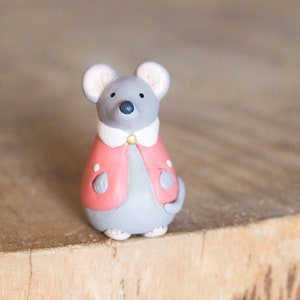 Tiny Mouse Figurine - Mouse Lover Gift - Mouse Ornament - Mouse Cake ...