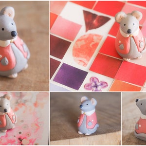 Tiny Mouse Figurine - Mouse Lover Gift - Mouse Ornament - Mouse Cake ...
