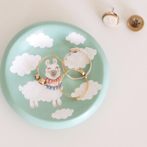 Llama Ring Holder - Llama Decor - Cute Llama Gift - Llama on Cloud Nine ...