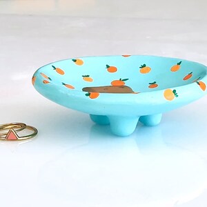 Capybara Ring Holder Cute Capy With Orange Ring Dish Funny Capy Bara ...