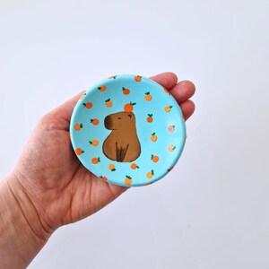 Capybara Ring Holder Cute Capy With Orange Ring Dish Funny Capy Bara ...