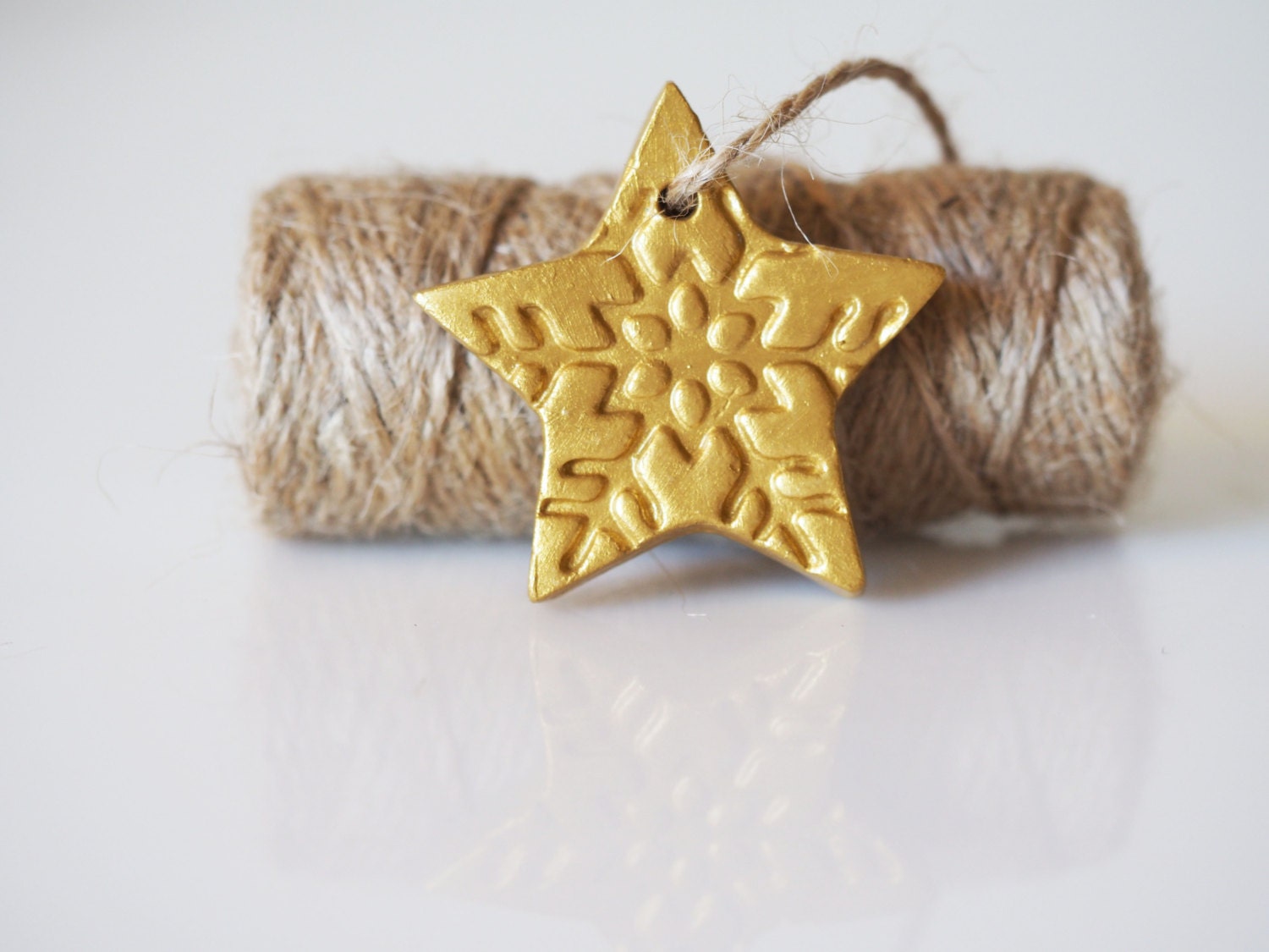 Gold Star Decorations Set of 3 Gold Christmas Ornaments - Etsy
