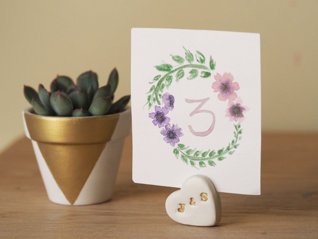 Personalized Wedding Table Number Holder - Custom Wedding Favors ...