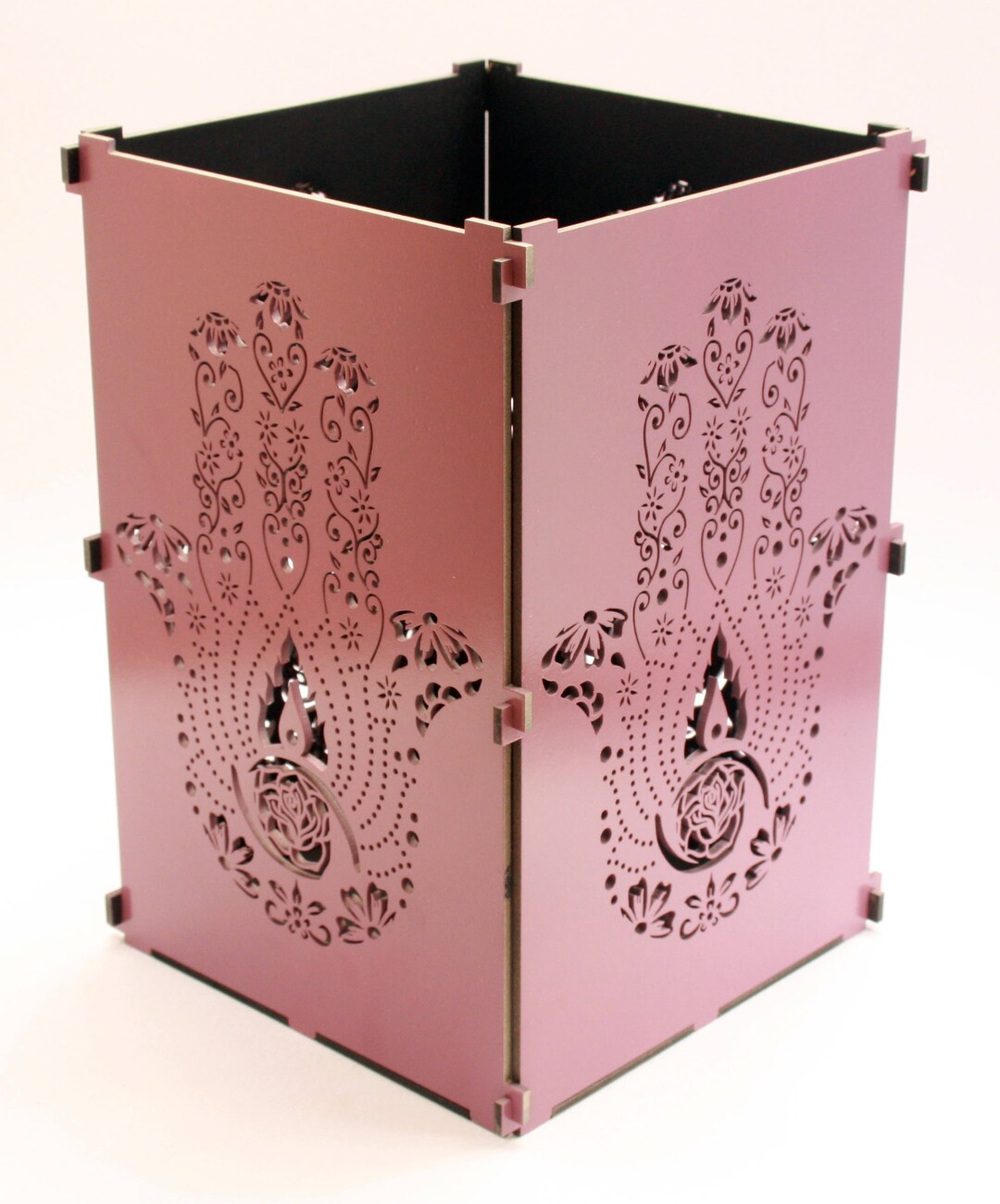 Hamsa Hand Purple Hamsa Hand Light Box Candle Box Candle - Etsy