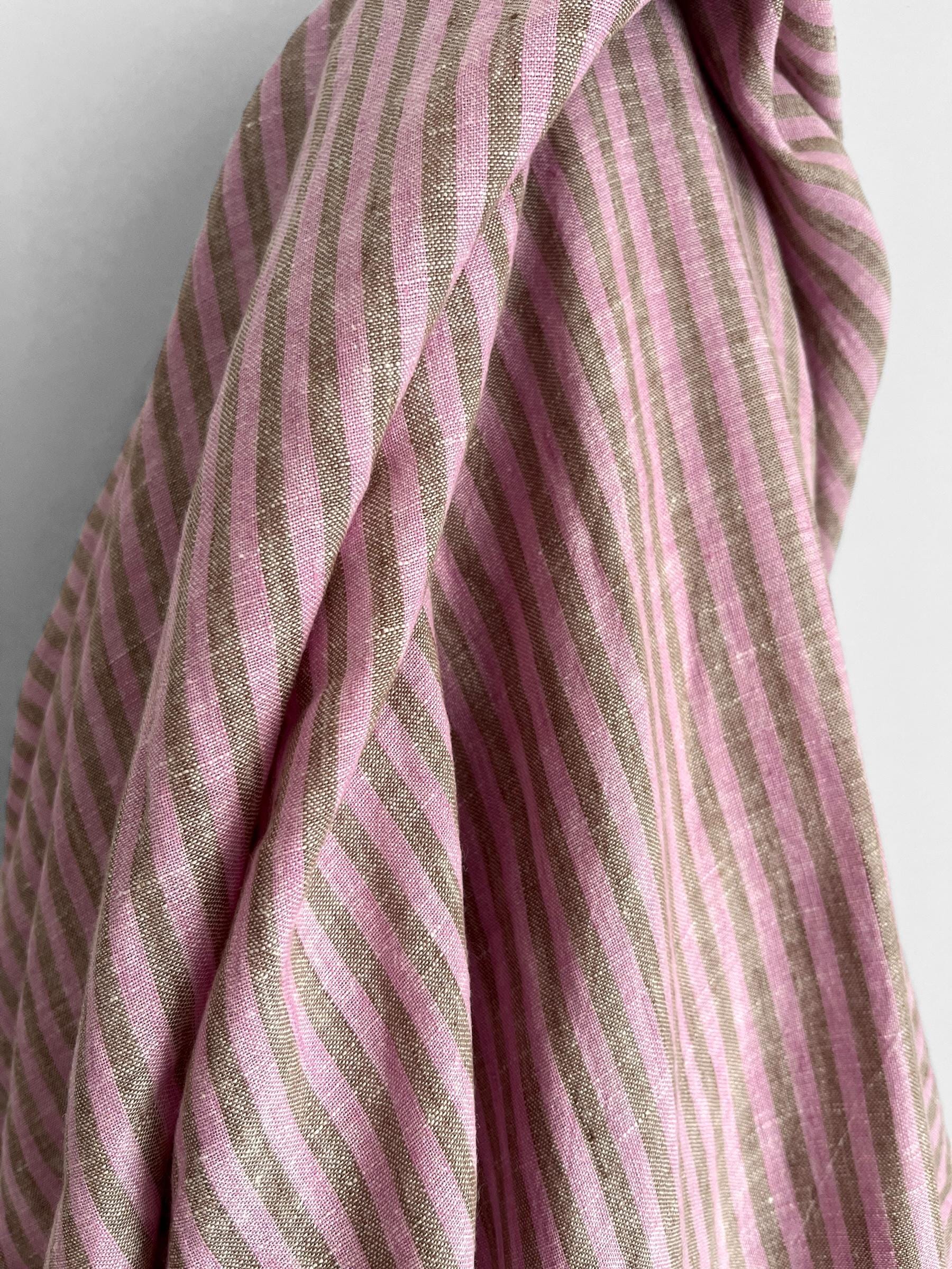 Yarn Dyed Striped Linen Fabric: Soft Stone Washed Retro Style - Etsy