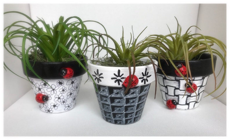 Set of Three Mini Pots - Etsy