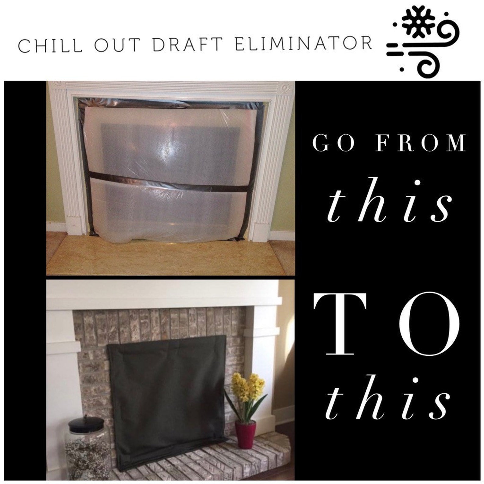 CHILL OUT Fireplace Draft Eliminator - Etsy Canada