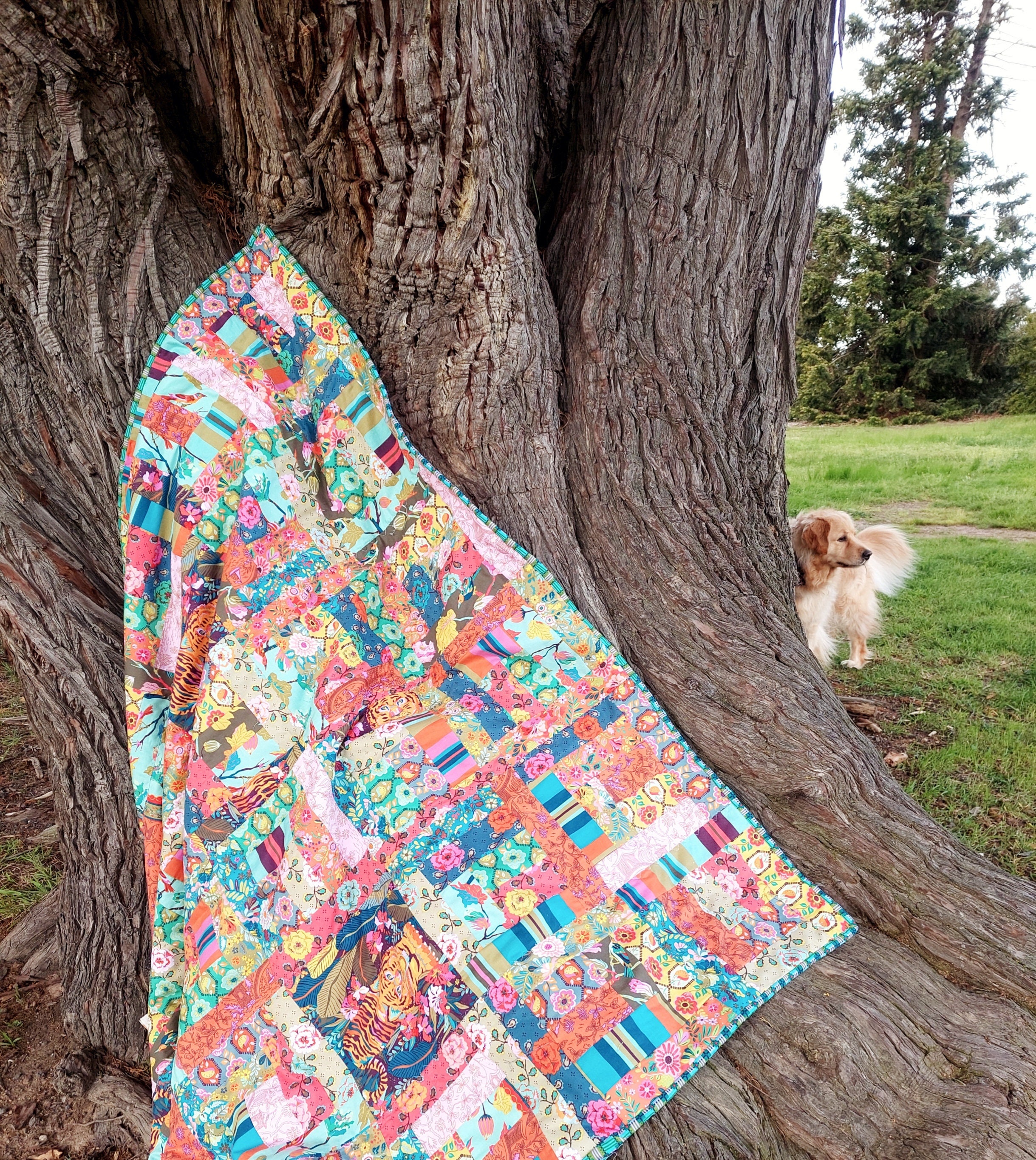 PDF Kindred Scrap-log Cabin Throw Quilt - Etsy